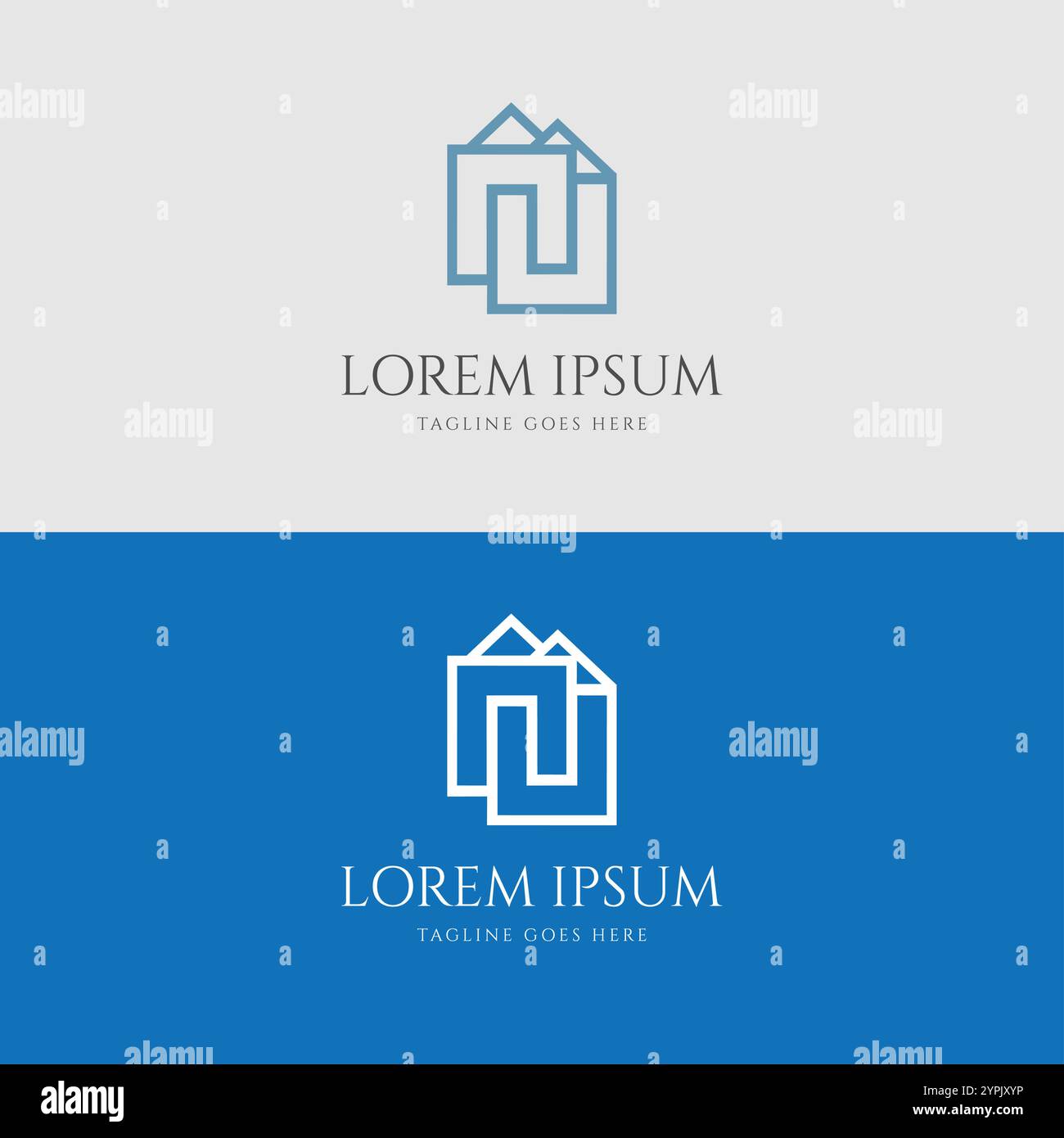 Geometric Line House for Real Estate Property Construction Logo Design ...