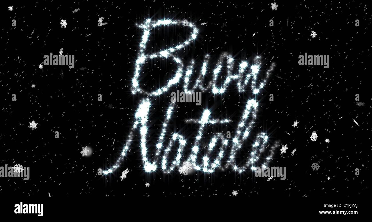 Animation snow falling in digital hi-res stock photography and images ...