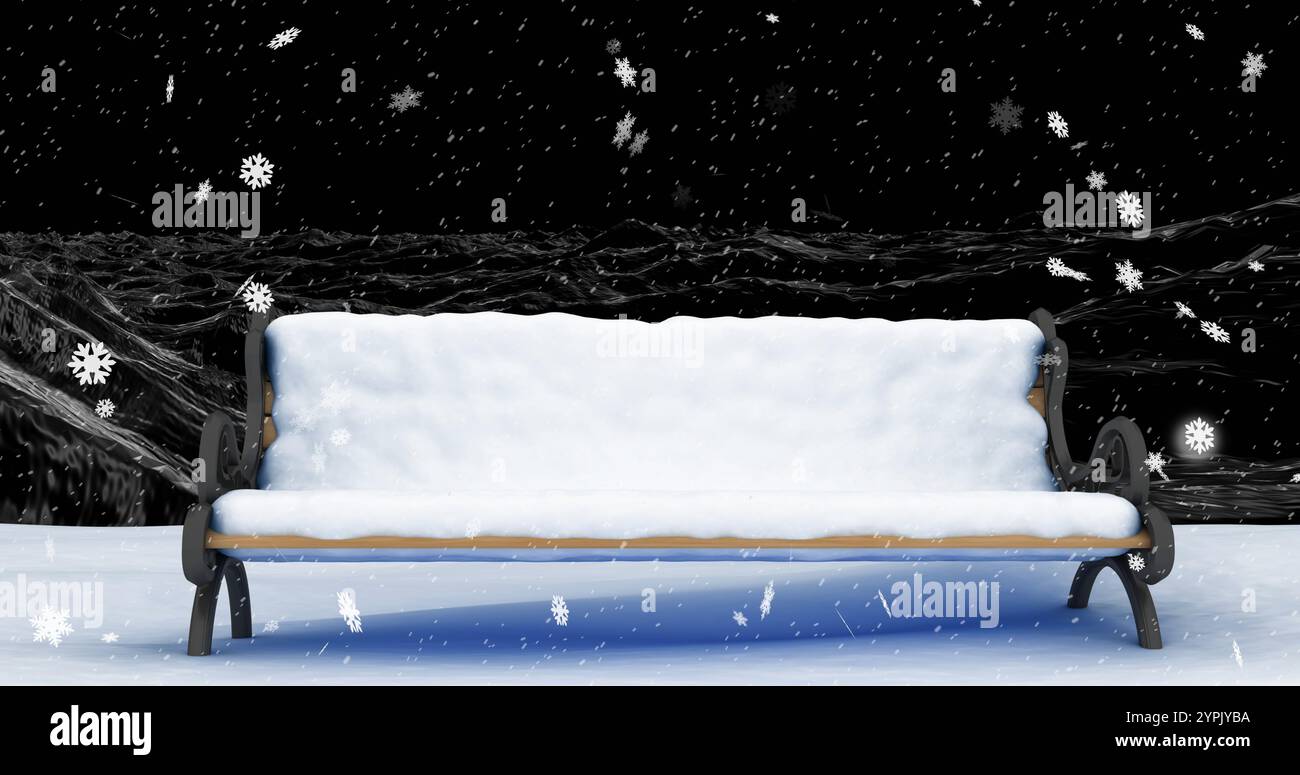 Animation snow falling in digital hi-res stock photography and images ...