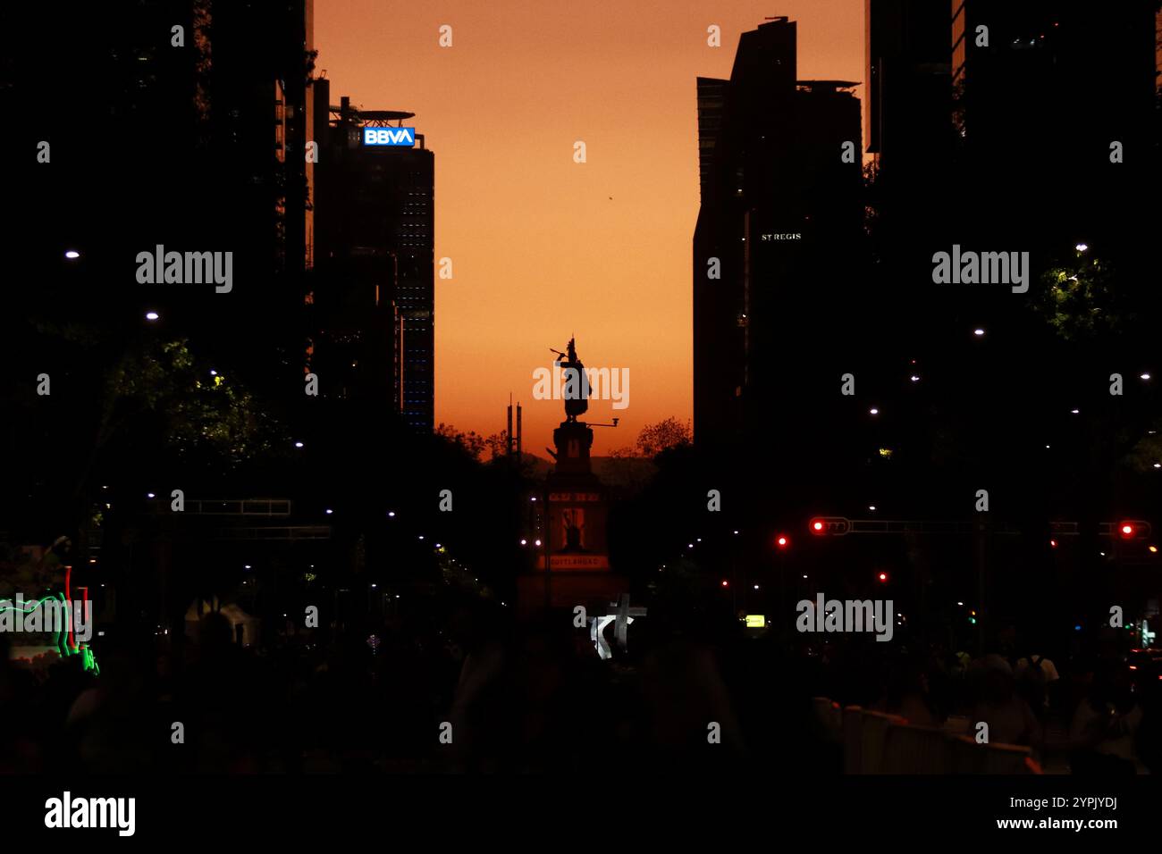 Mexico City, Mexico. 30th Nov, 2024. Sunset is seen through the ...