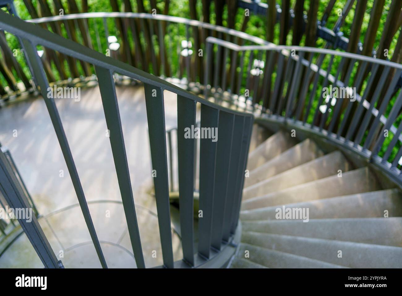Curved spiral staircase top view. Concept of interesting shapes Stock ...