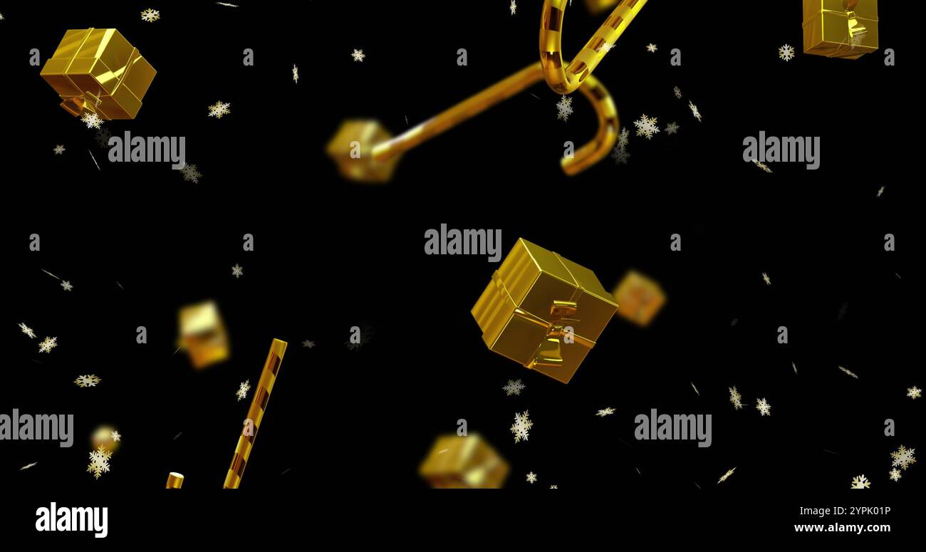 Animation snow falling presents candy hi-res stock photography and ...