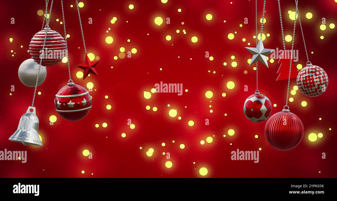 Animation christmas baubles spots light hi-res stock photography and ...