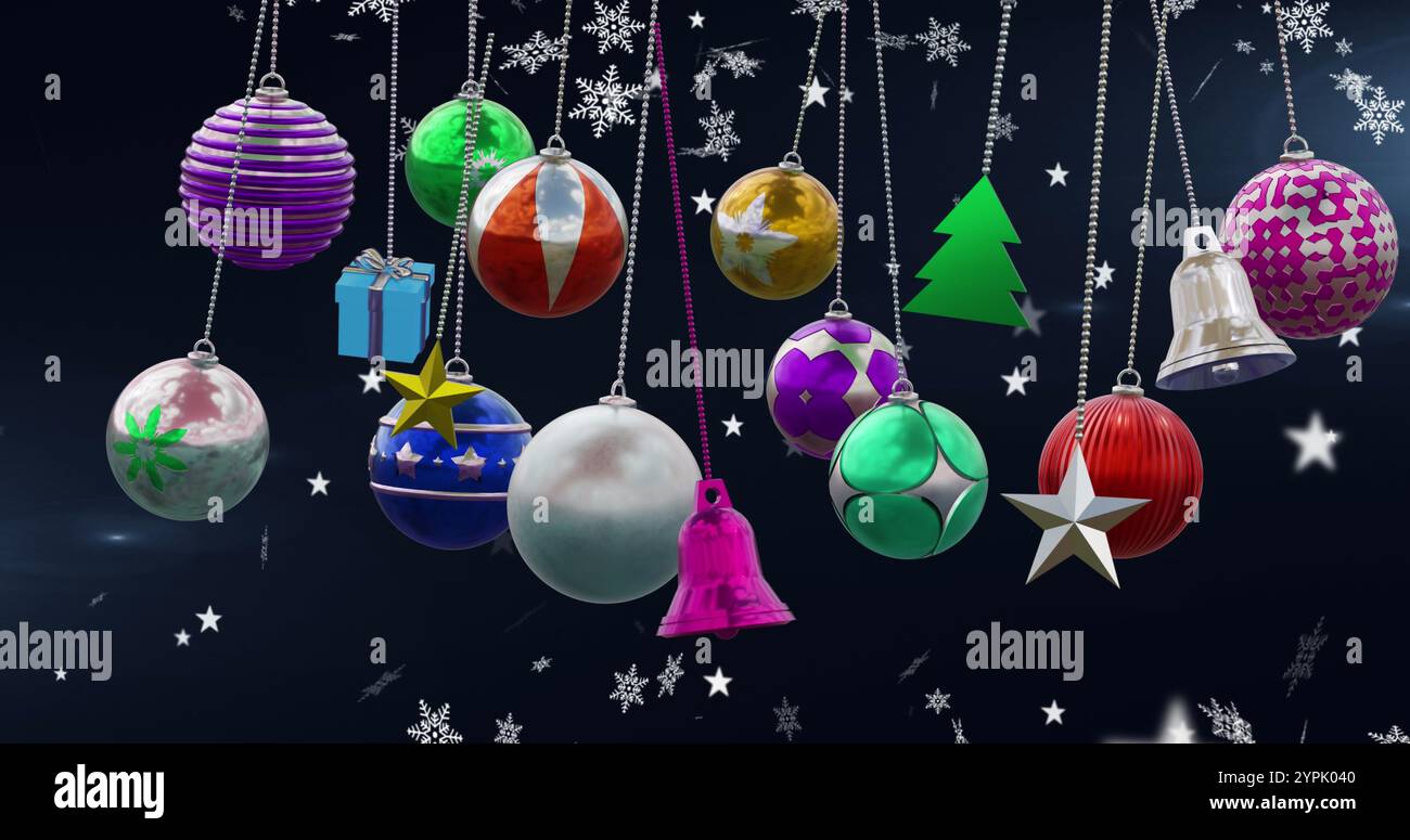 Animation snow falling on blue hi-res stock photography and images - Alamy