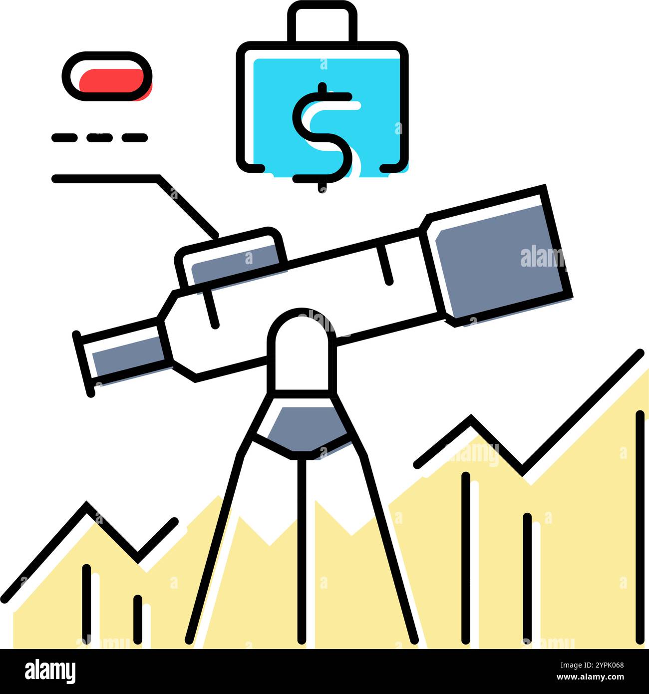 financial forecast budget planning color icon vector illustration Stock ...