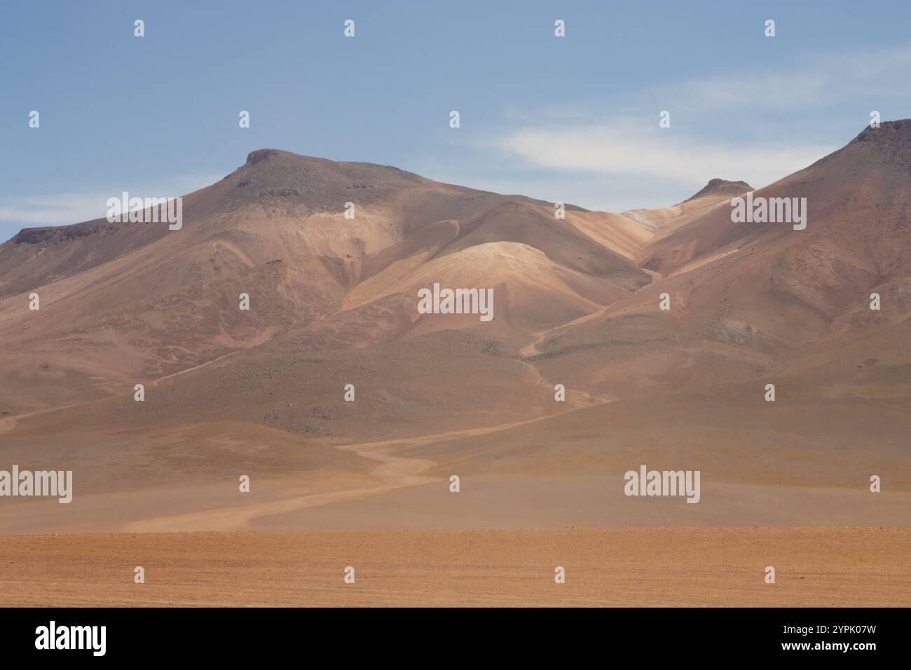 A stunning desert landscape in the Bolivian Altiplano, featuring arid ...