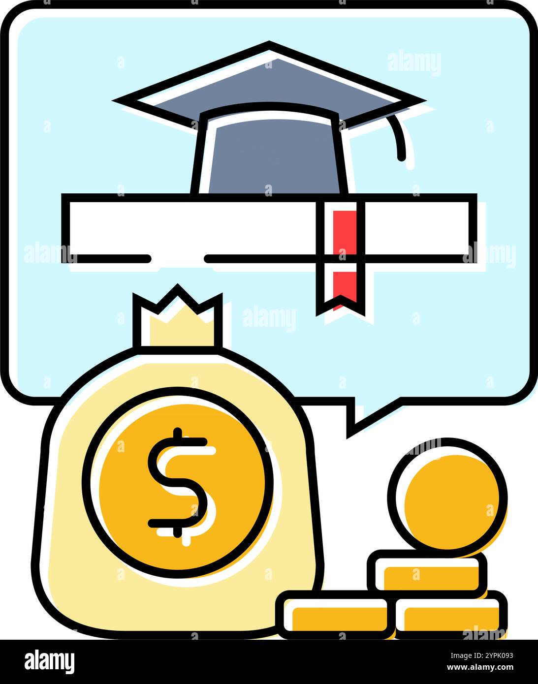 healthcare budget planning color icon vector illustration Stock Vector ...