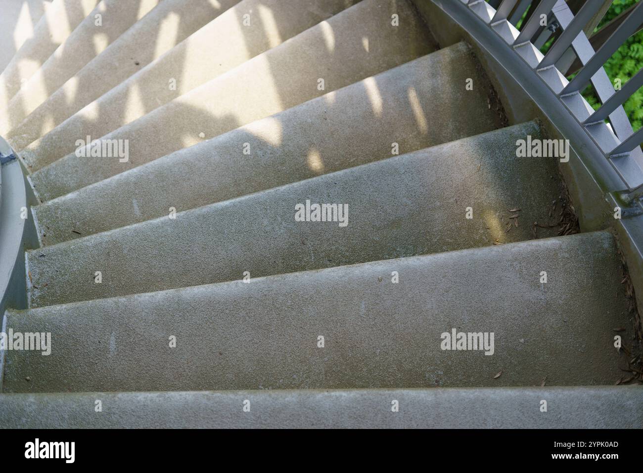 Curved spiral staircase top view. Concept of interesting shapes Stock ...