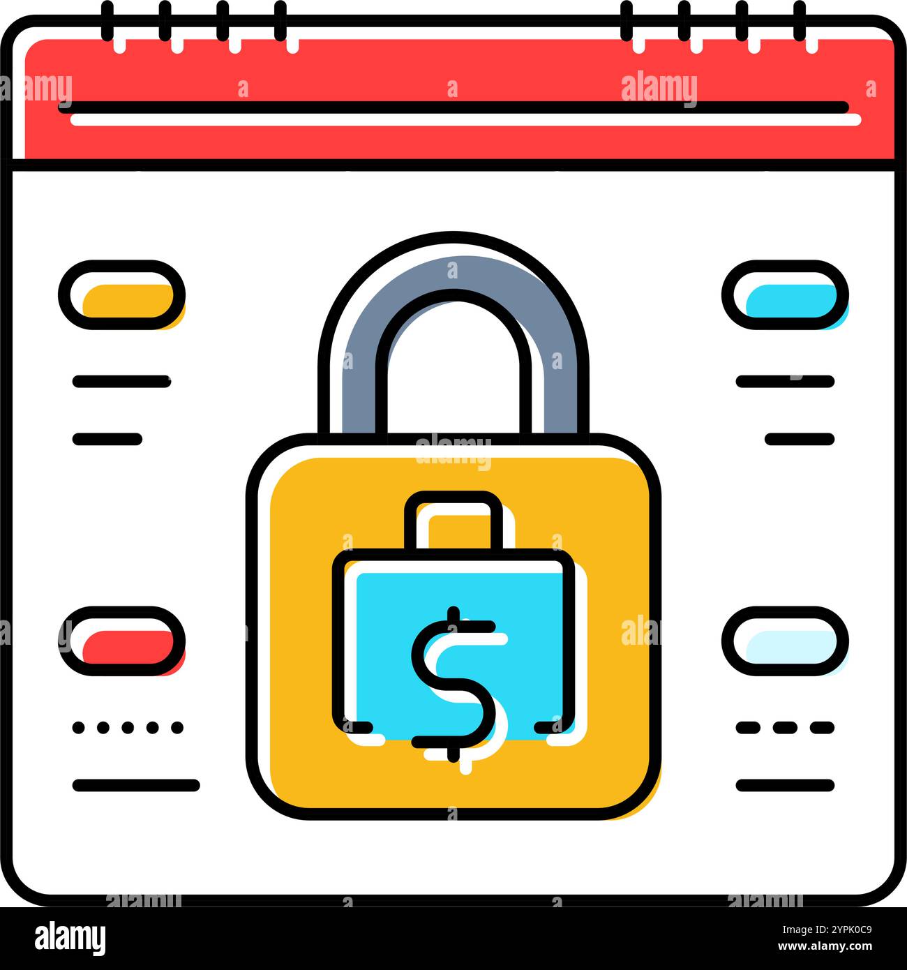 fixed expenses budget planning color icon vector illustration Stock ...