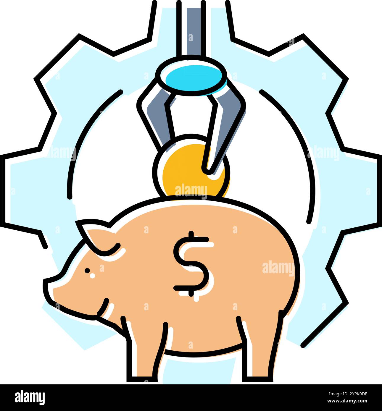 automatic savings budget planning color icon vector illustration Stock ...