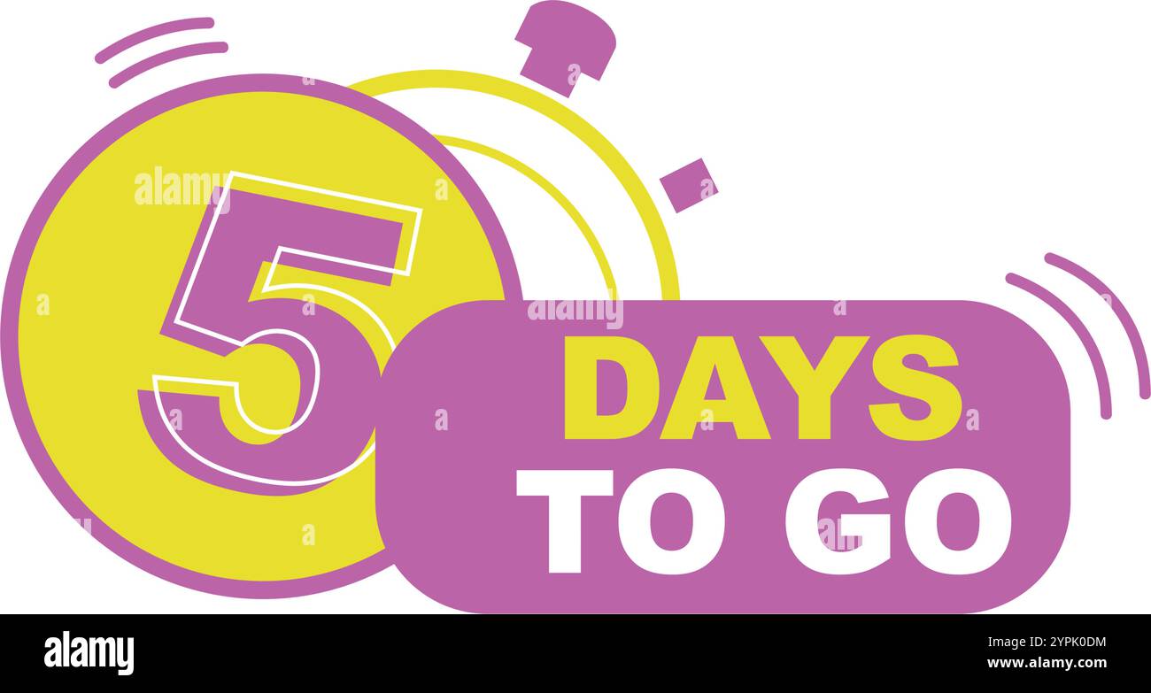 Only 5 days vector vectors hi-res stock photography and images - Alamy