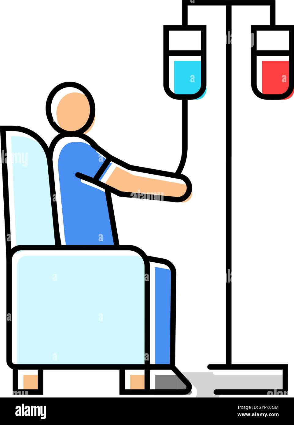 chemotherapy cancer treatment color icon vector illustration Stock ...