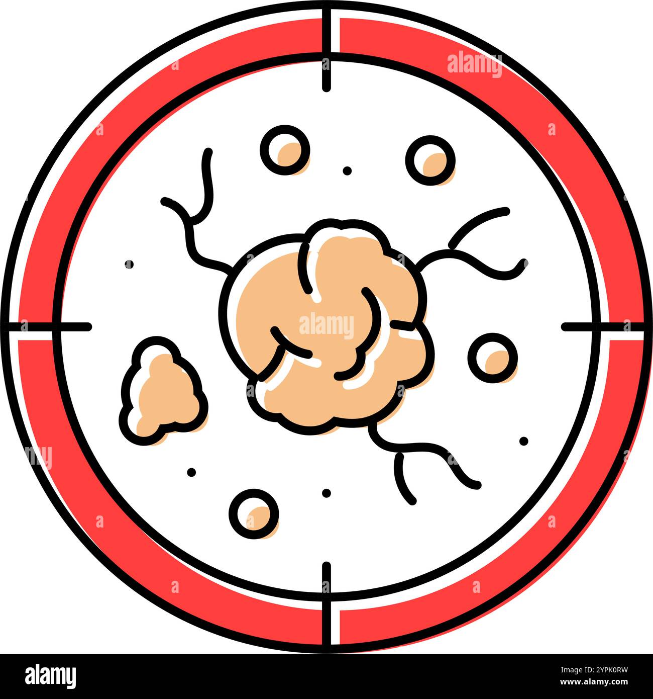 targeted therapy cancer treatment color icon vector illustration Stock ...