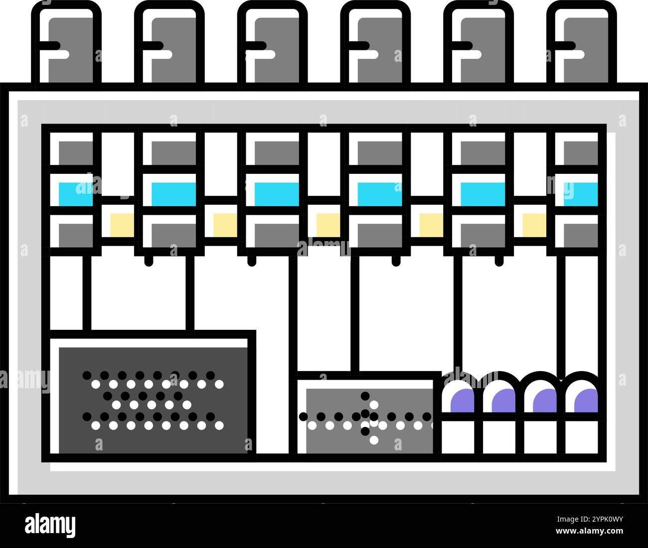 rig setup cryptocurrency mining color icon vector illustration Stock ...