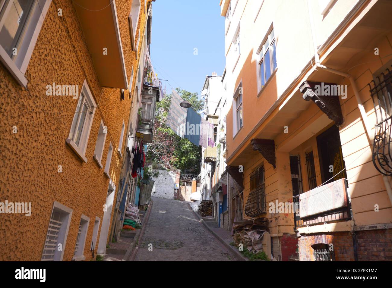 turkey istanbul 28 november , A charming narrow street located in a ...