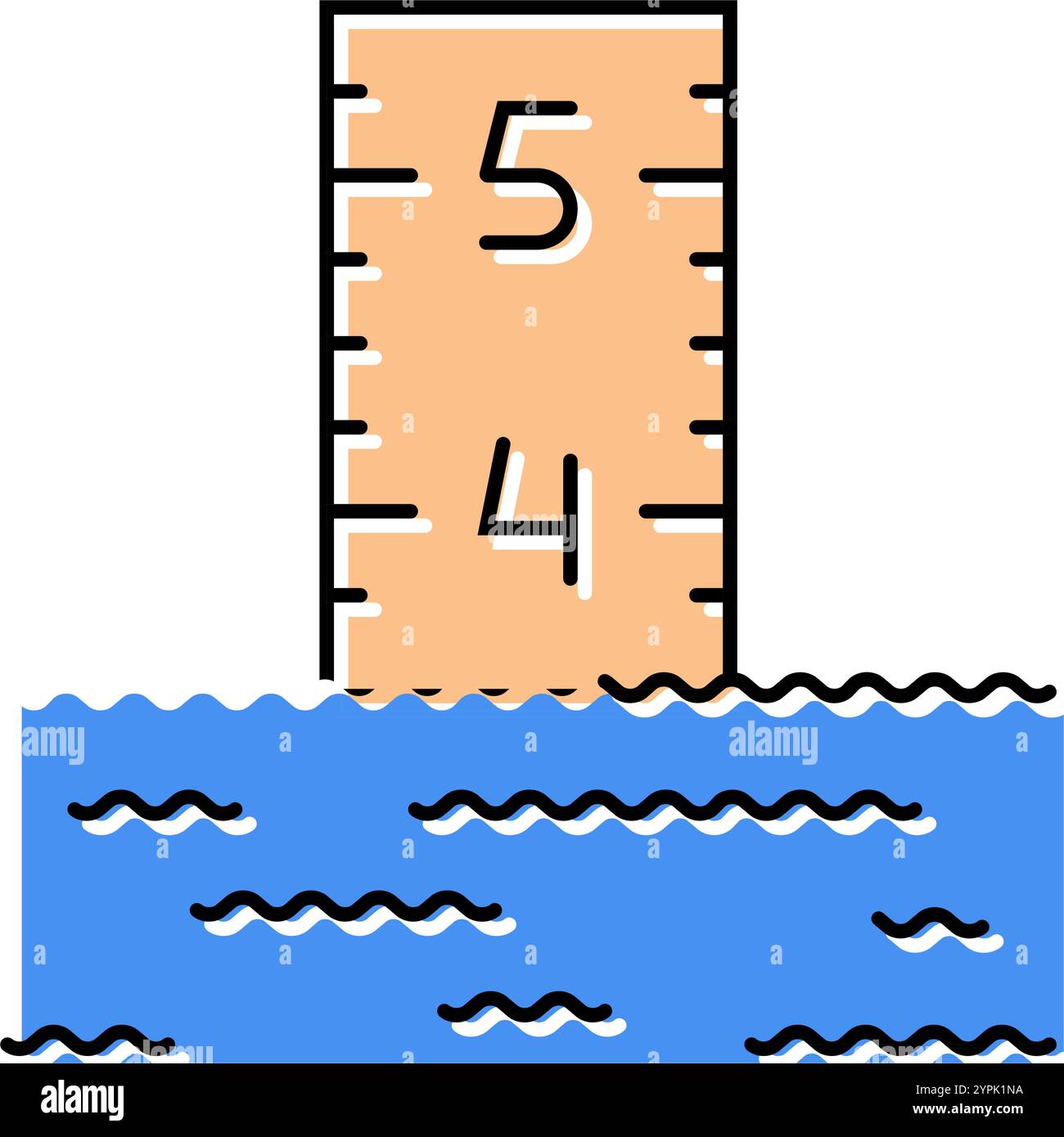 flood gauge disaster color icon vector illustration Stock Vector Image ...