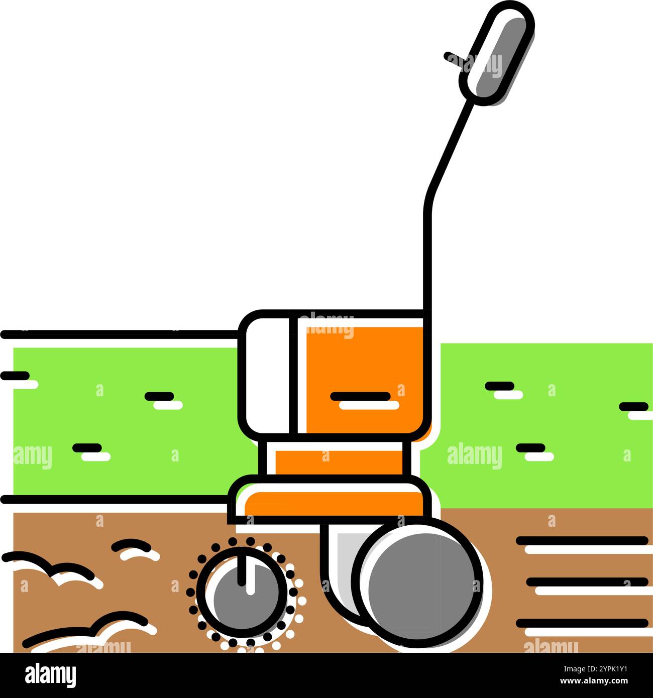 soil tilling garden maintenance color icon vector illustration Stock ...