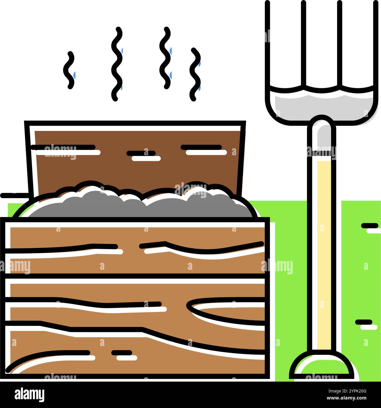 composting garden maintenance color icon vector illustration Stock ...