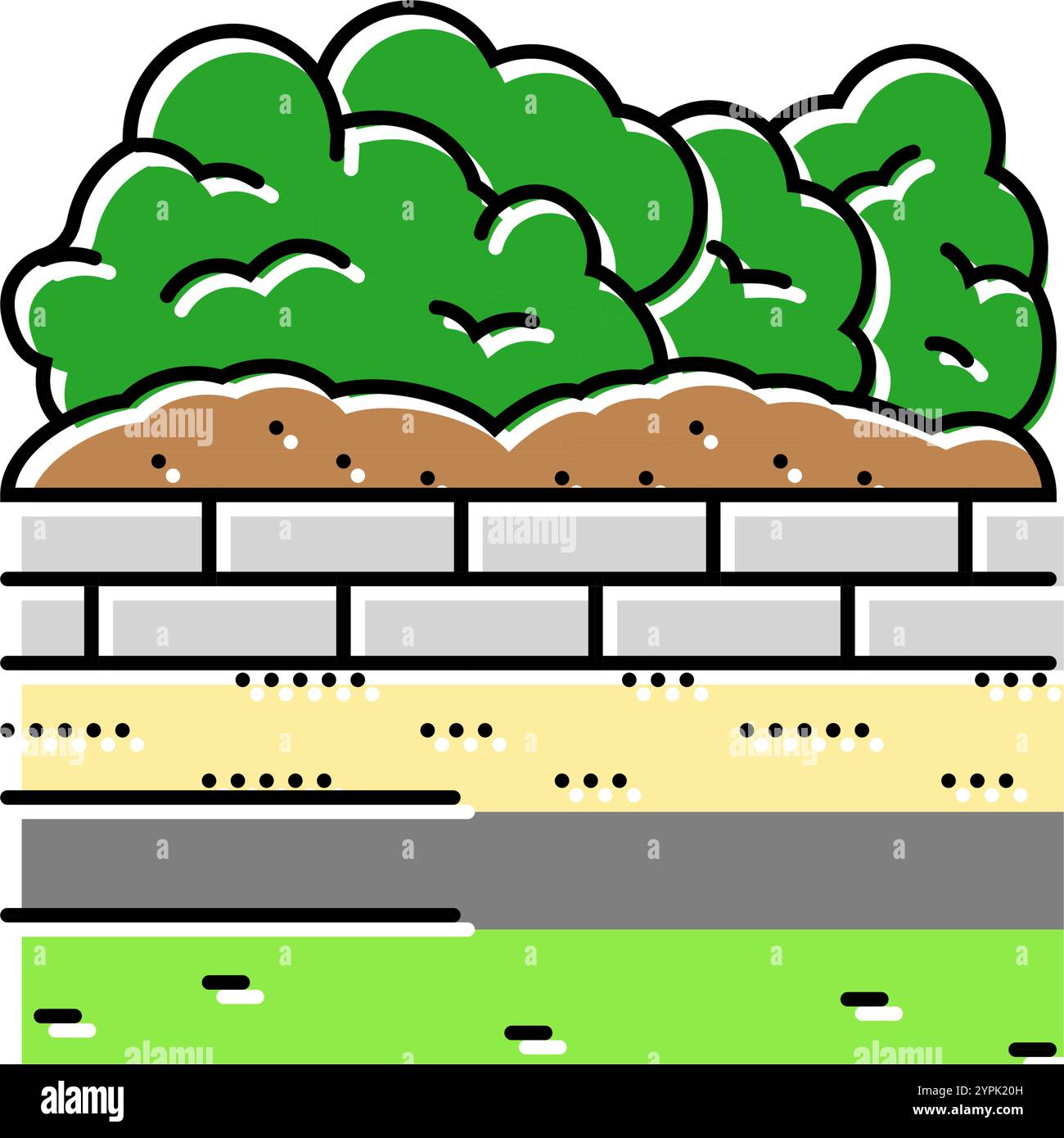 edging garden maintenance color icon vector illustration Stock Vector ...