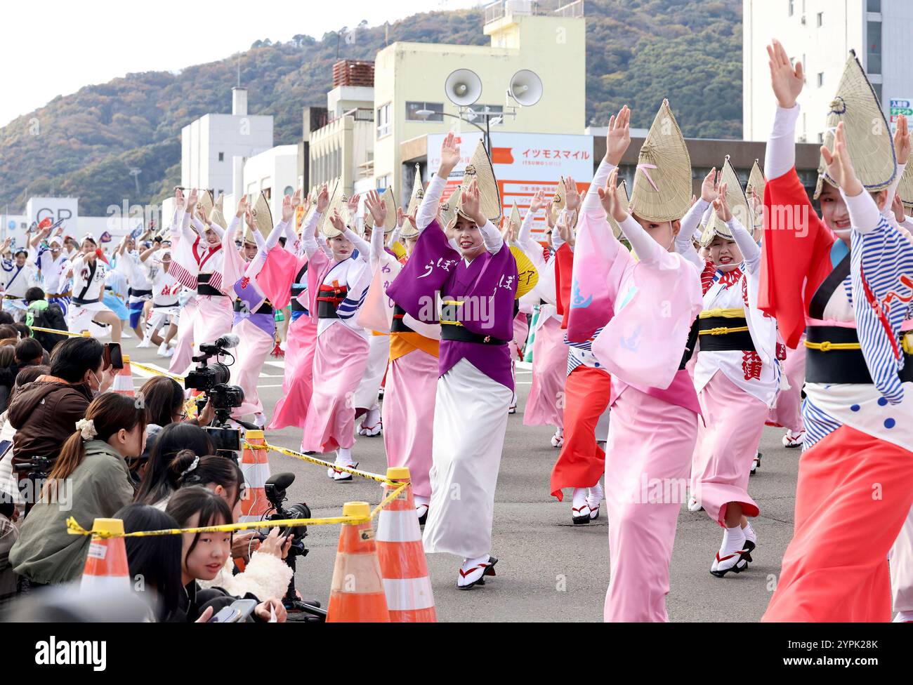 Dancers perform Awa-odori dancing during an event Tokushima Odori Feta ...
