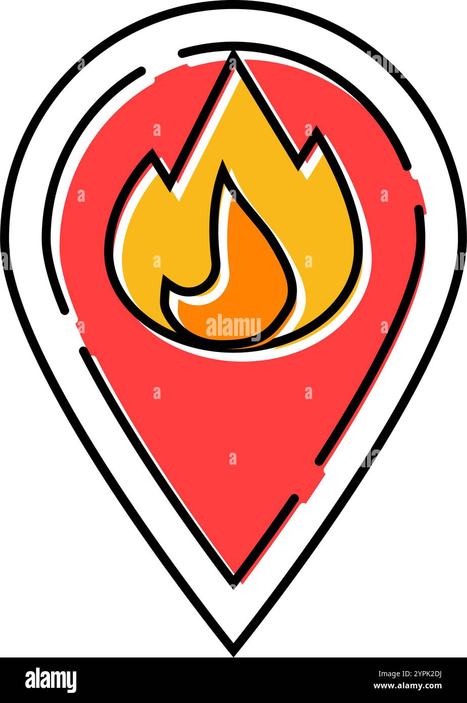 arson forest wildfire disaster color icon vector illustration Stock ...
