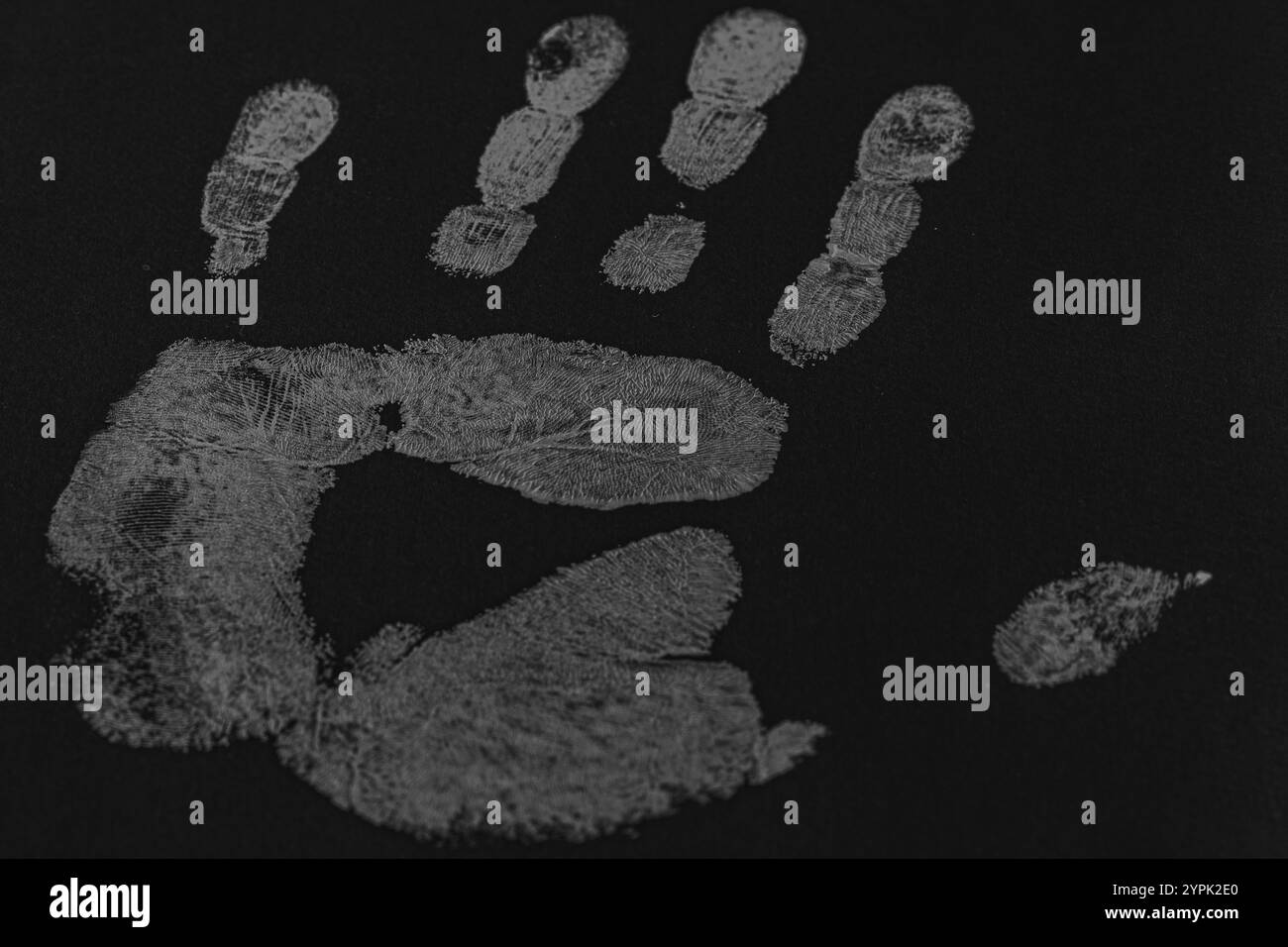 Hand print close up Black and White Stock Photos & Images - Alamy