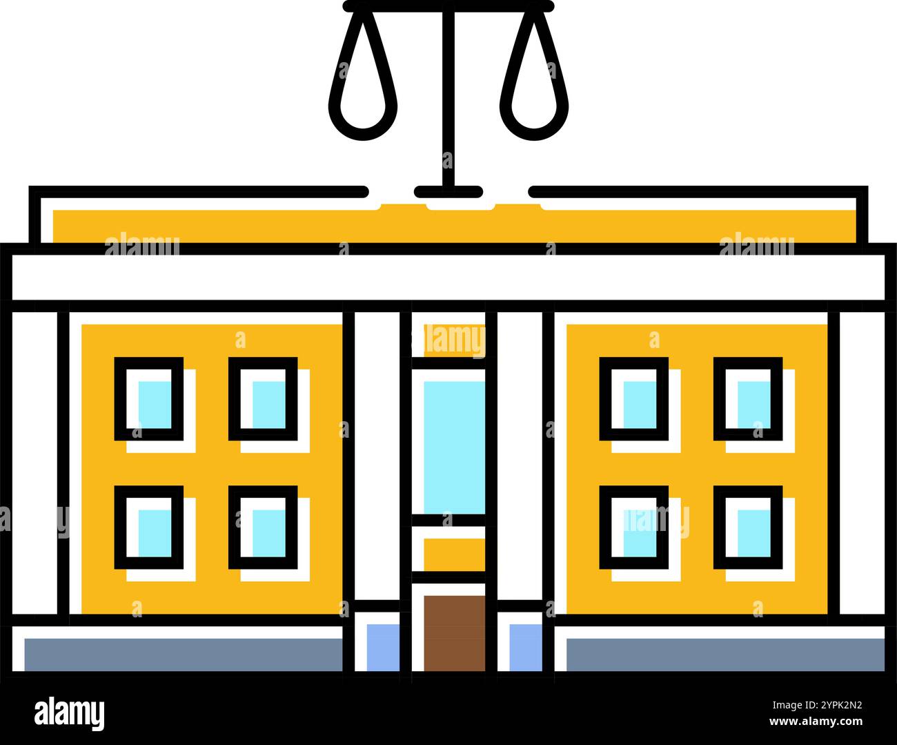 firm corporate law color icon vector illustration Stock Vector Image ...