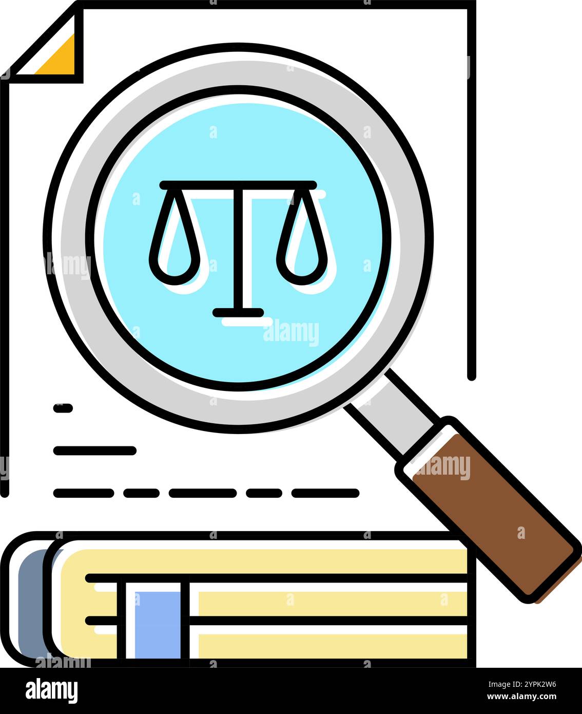 legal research corporate law color icon vector illustration Stock ...