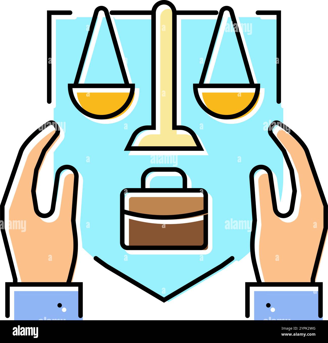 legal shield corporate law color icon vector illustration Stock Vector ...