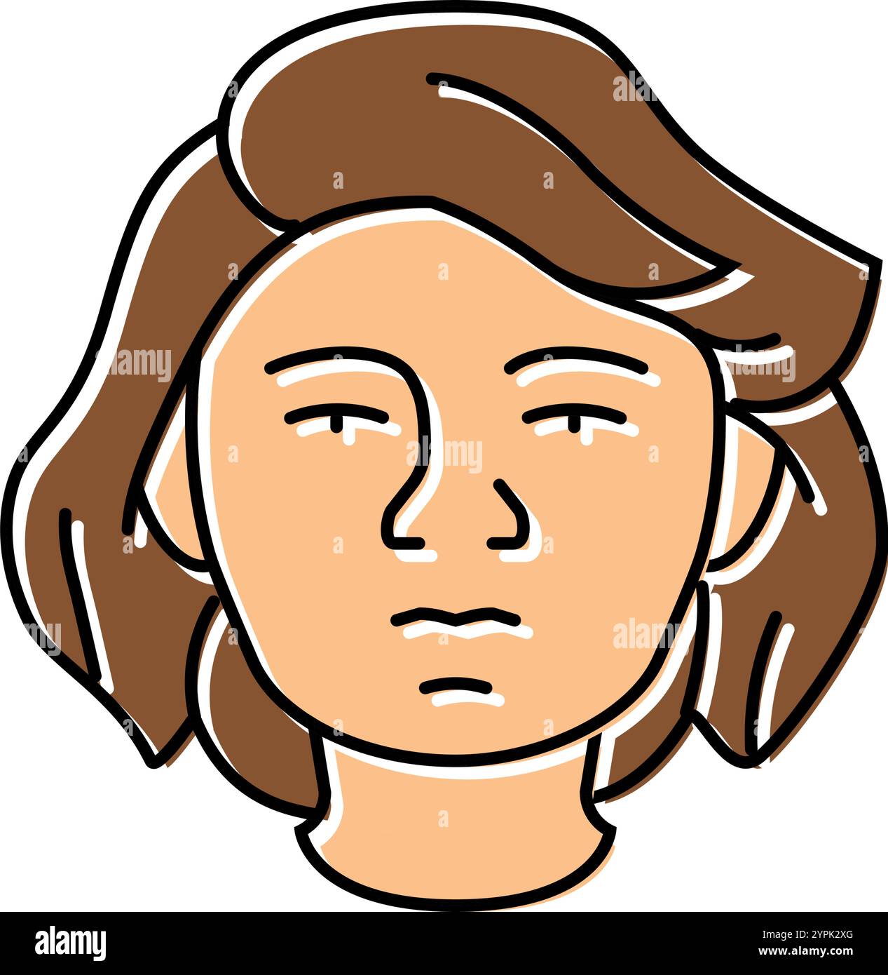 pride woman expression color icon vector illustration Stock Vector ...