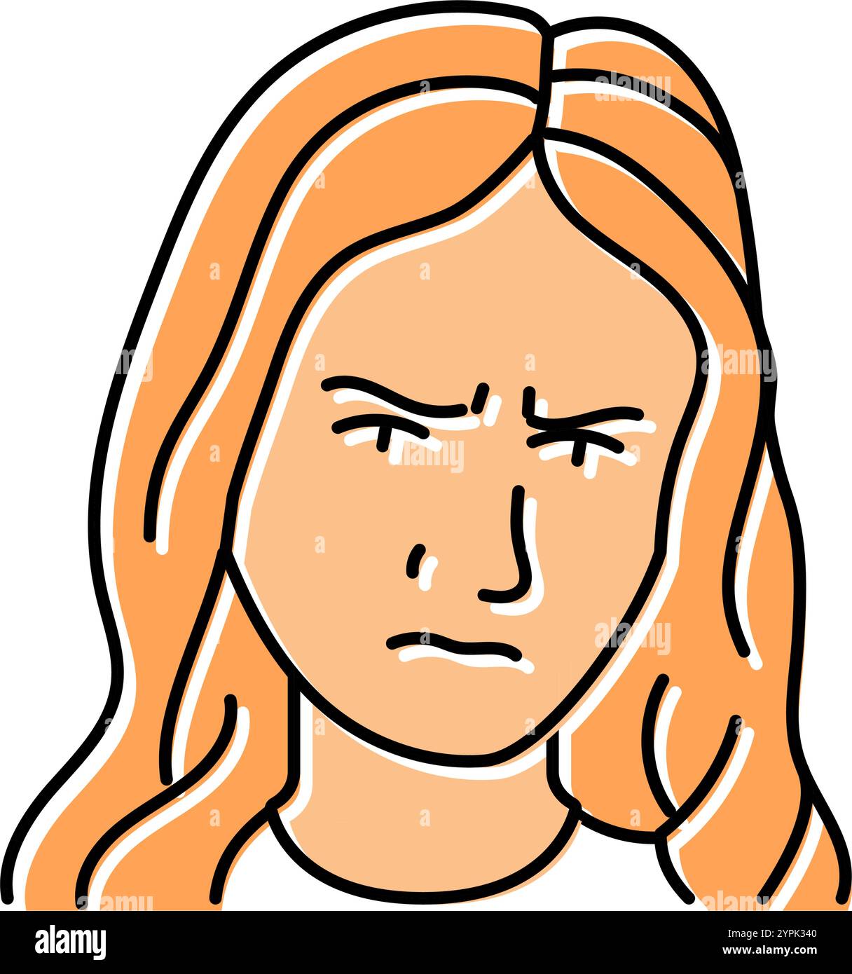 Scowl expression Stock Vector Images - Alamy