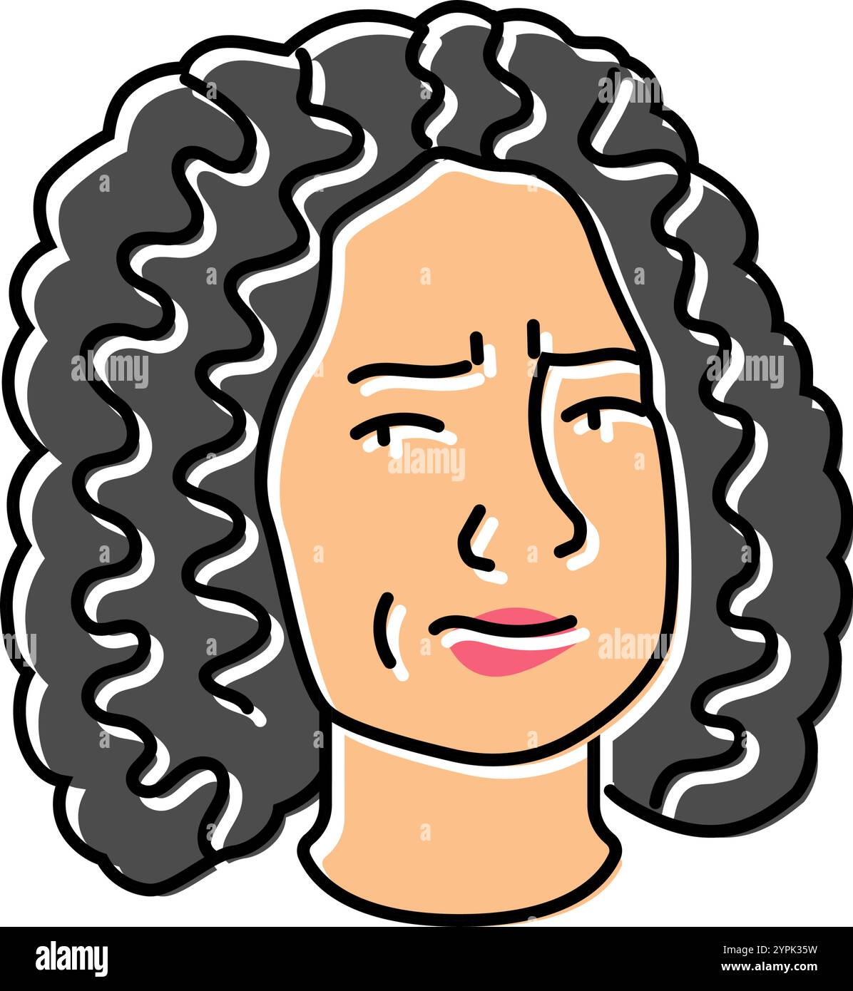 disapproval woman expression color icon vector illustration Stock ...