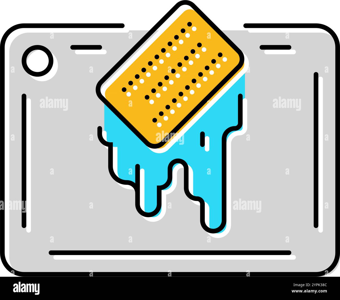 clean cutting board food safety color icon vector illustration Stock ...