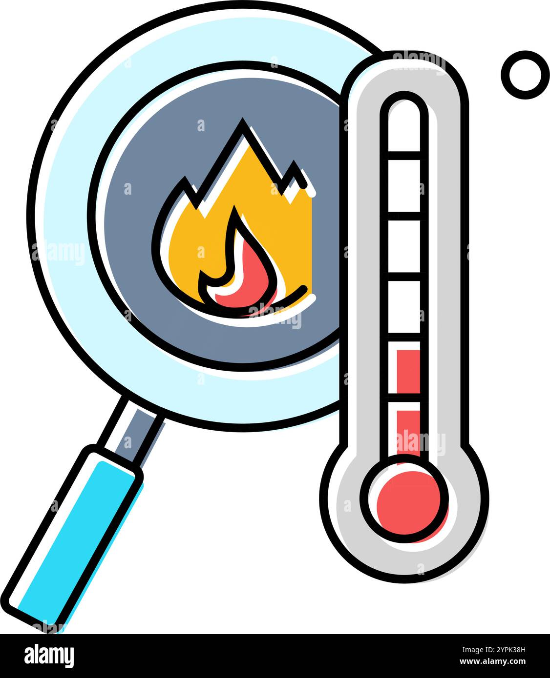 safe cooking temperatures color icon vector illustration Stock Vector ...