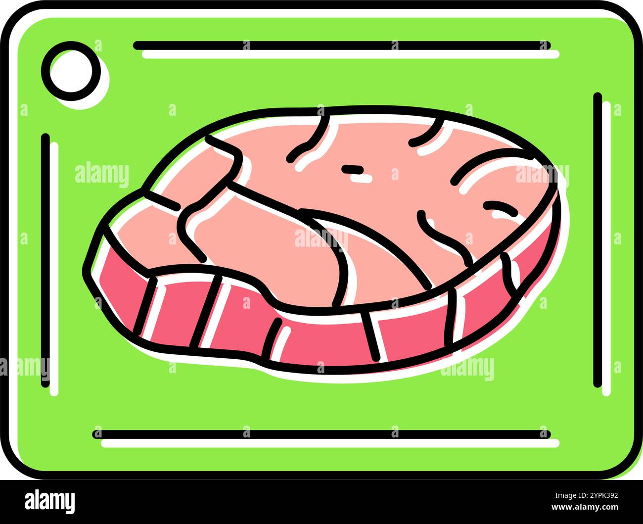 raw meat handling food safety color icon vector illustration Stock ...