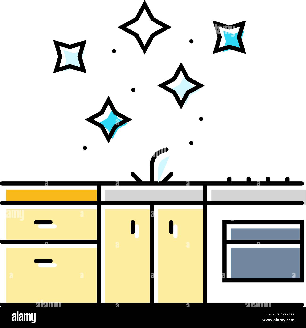 clean kitchen surface color icon vector illustration Stock Vector Image ...