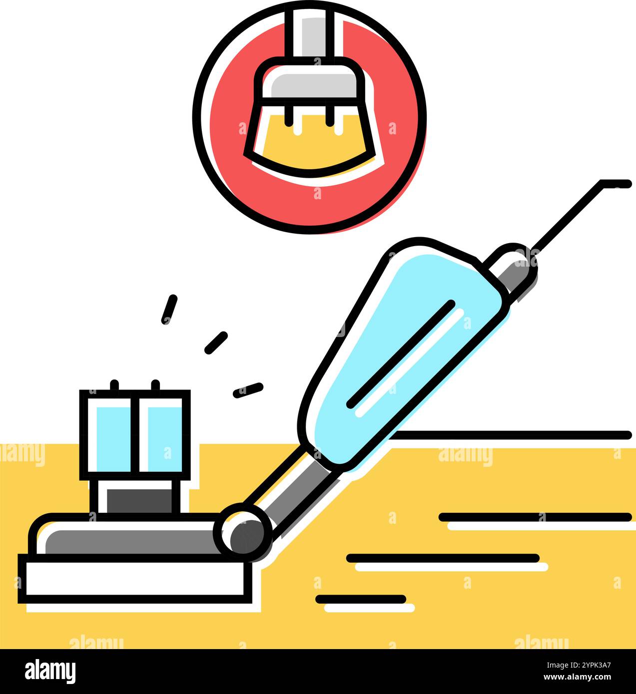 floor polishing home maintenance color icon vector illustration Stock ...