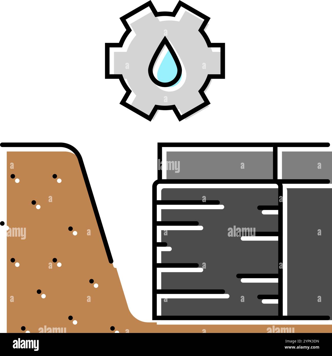 basement waterproofing home maintenance color icon vector illustration ...