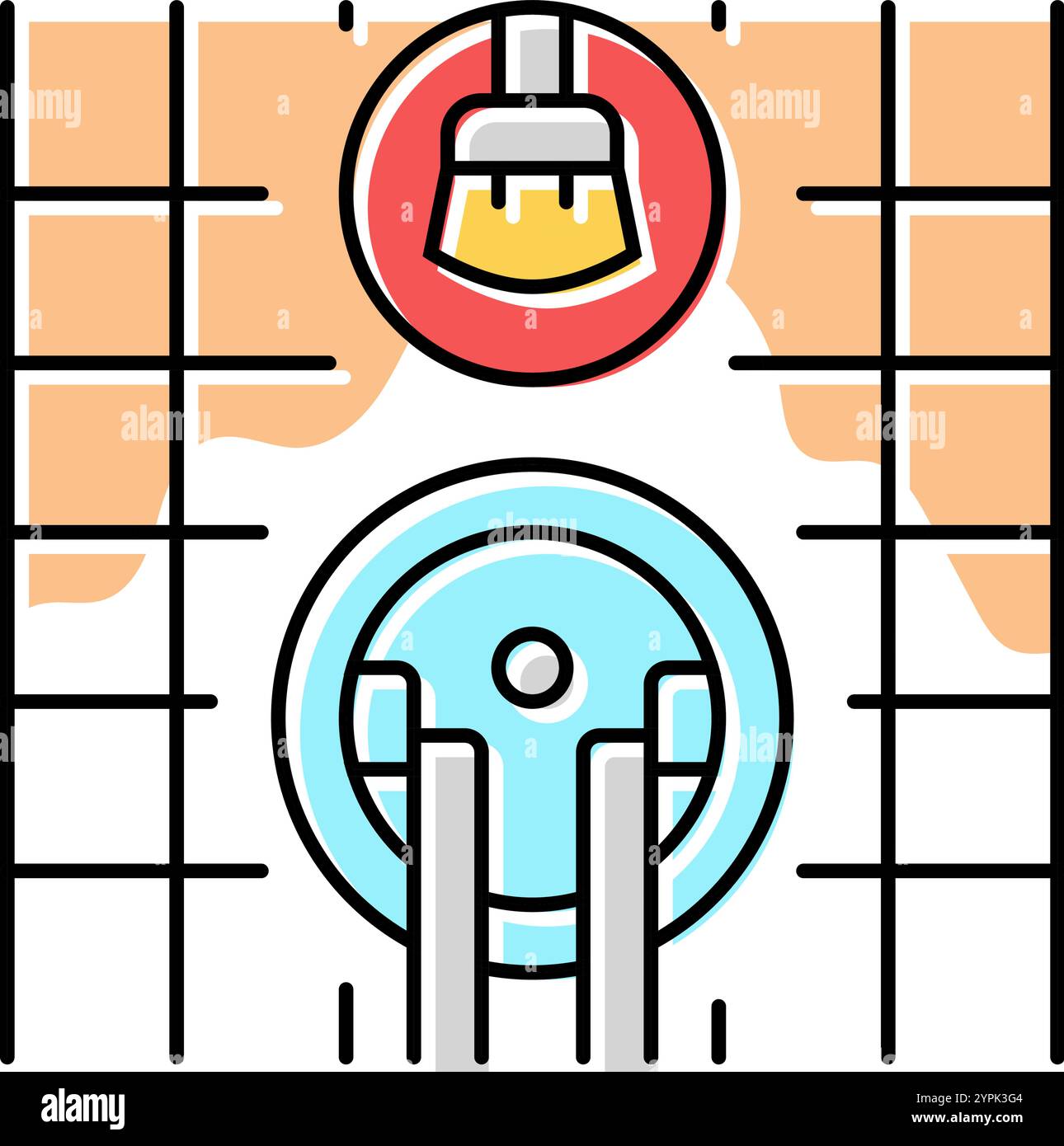 tile grout cleaning home maintenance color icon vector illustration ...