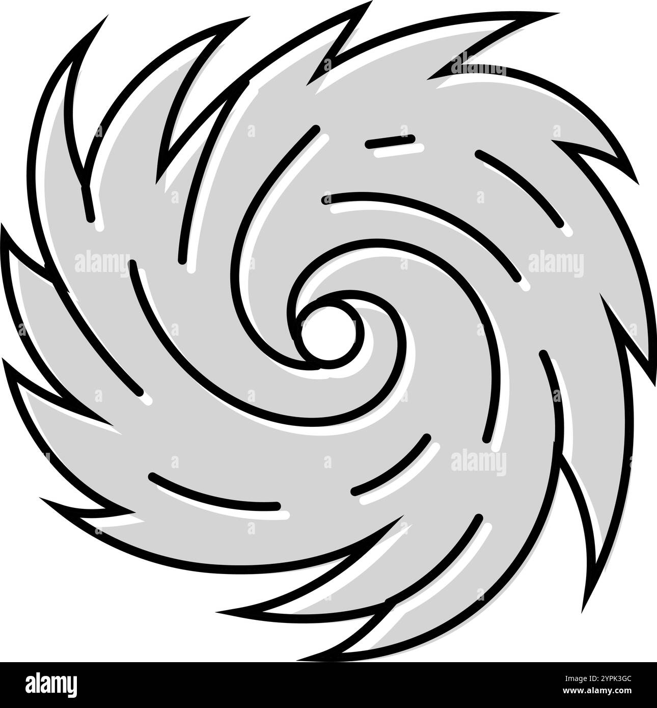cyclone hurricane disaster color icon vector illustration Stock Vector ...