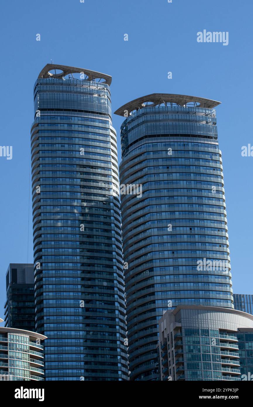 ICE Condominiums buildings on York Street in downtown Toronto, Ontario ...