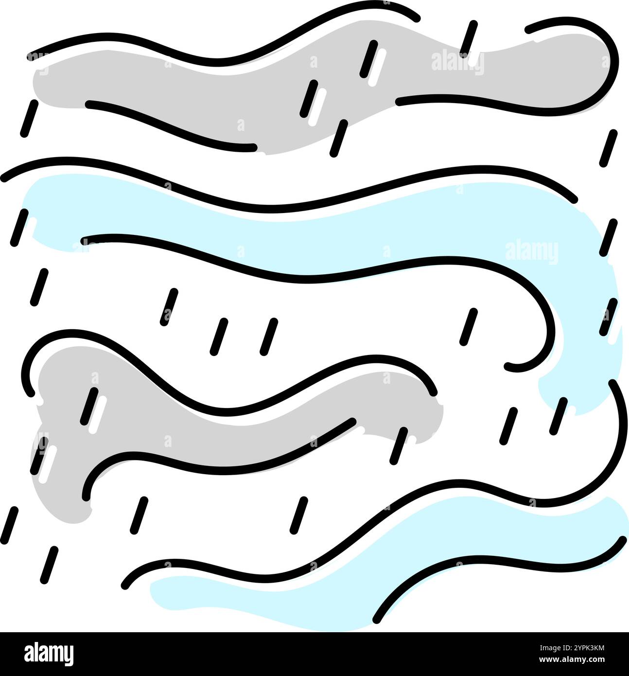 rain and wind hurricane disaster color icon vector illustration Stock ...
