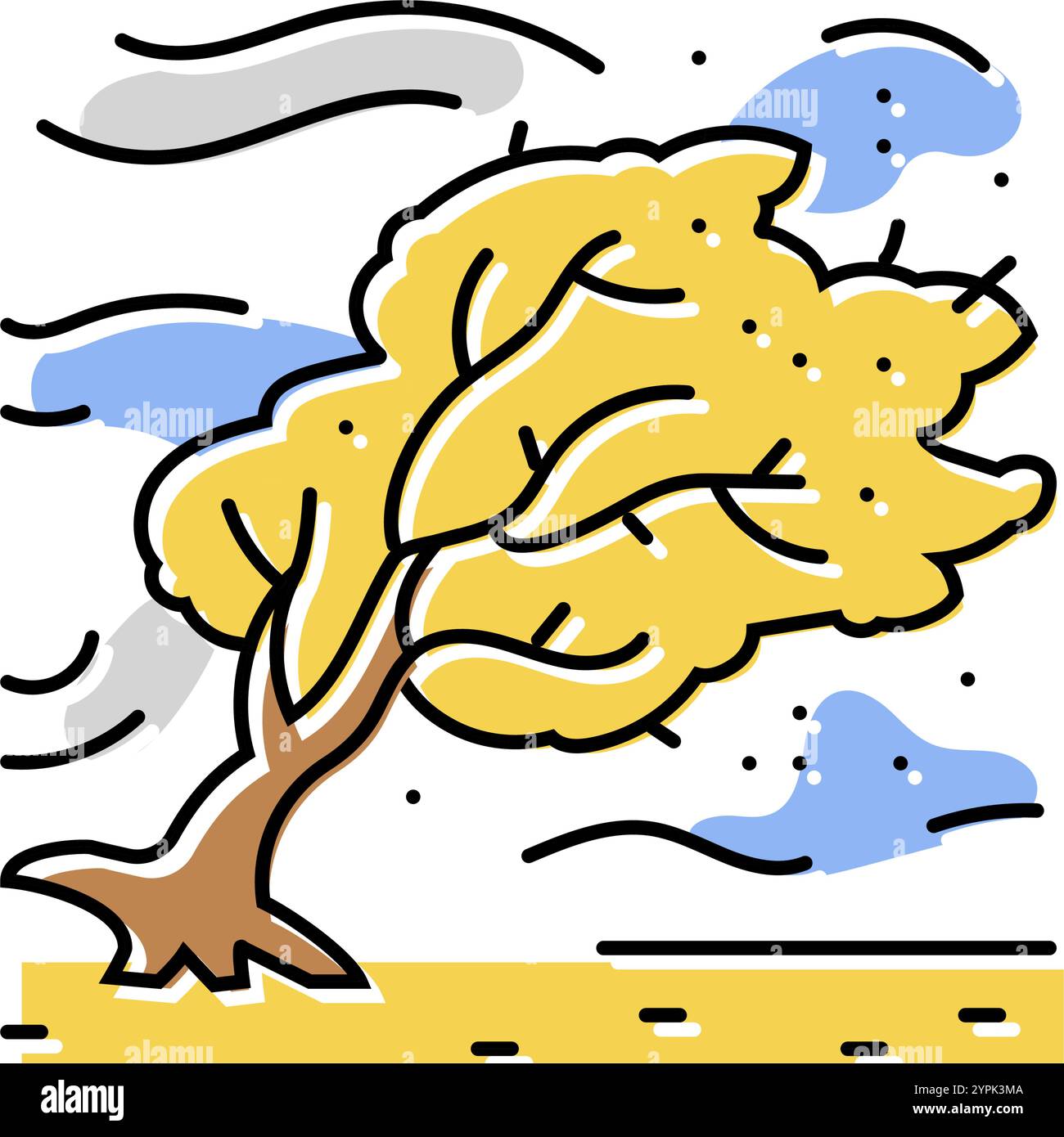 strong winds hurricane disaster color icon vector illustration Stock Vector Image & Art - Alamy
