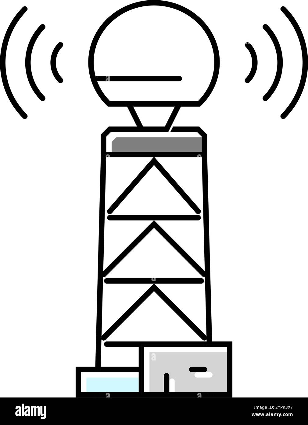 weather radar hurricane disaster color icon vector illustration Stock ...