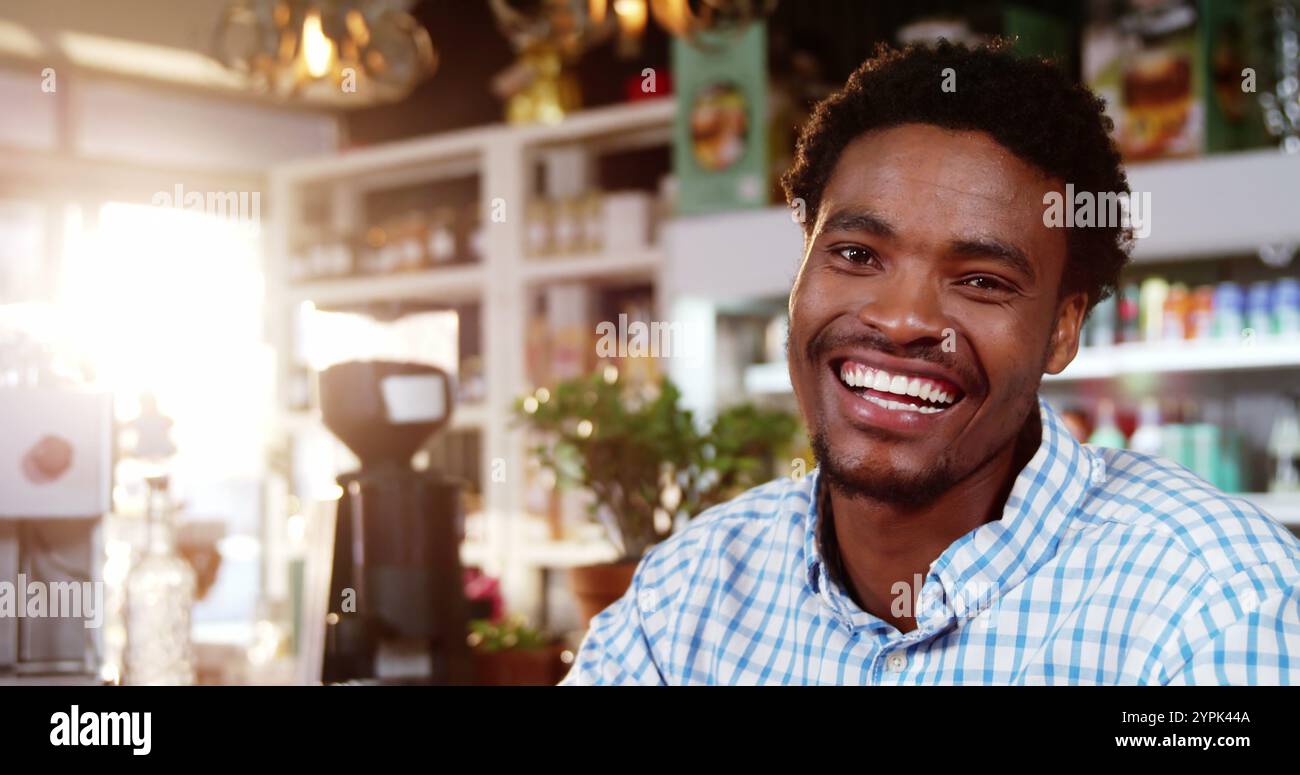4k portrait smiling cafe business hi-res stock photography and images ...