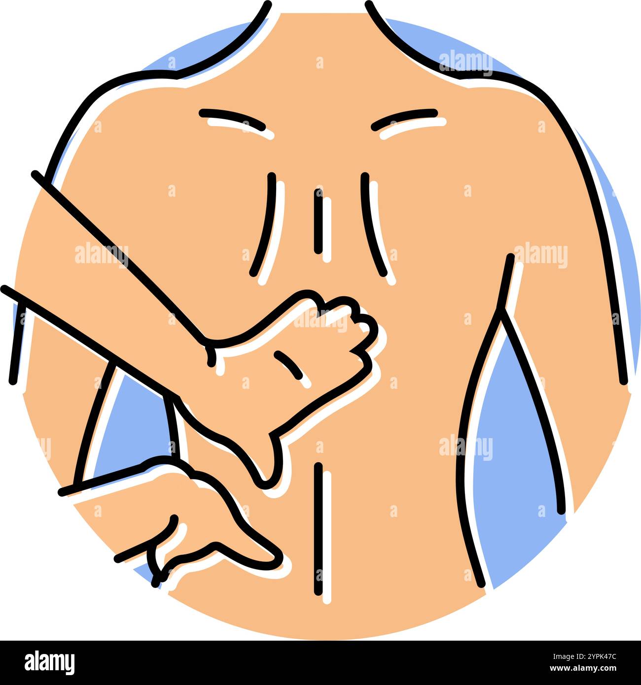 lower back massage therapy color icon vector illustration Stock Vector ...