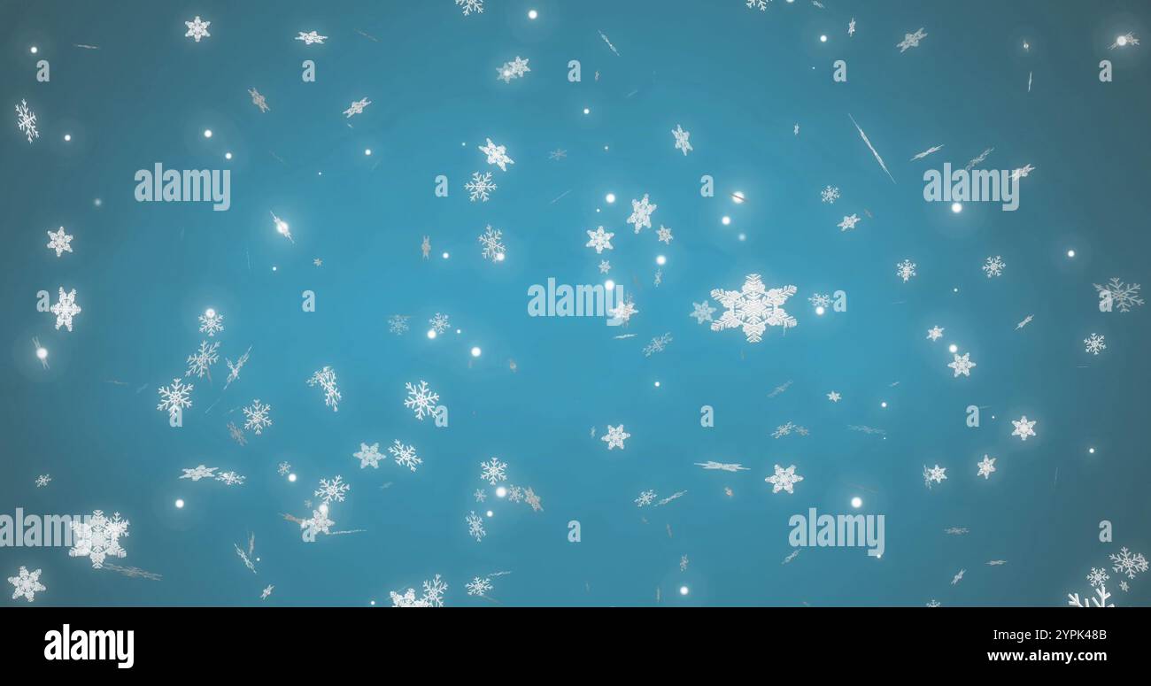 Falling snow blue background hi-res stock photography and images - Alamy