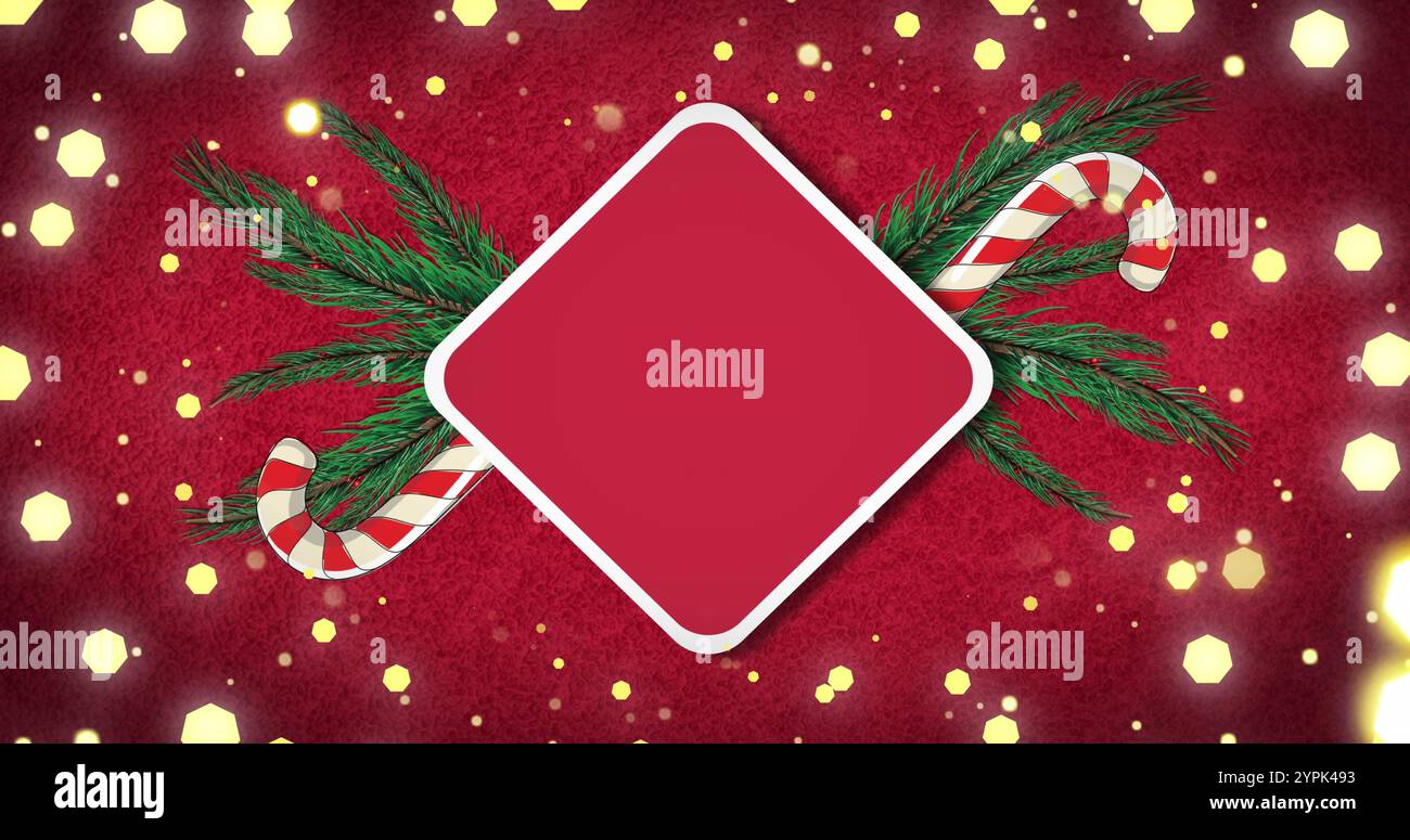 Image of sign with copy space over snow falling background Stock Photo ...