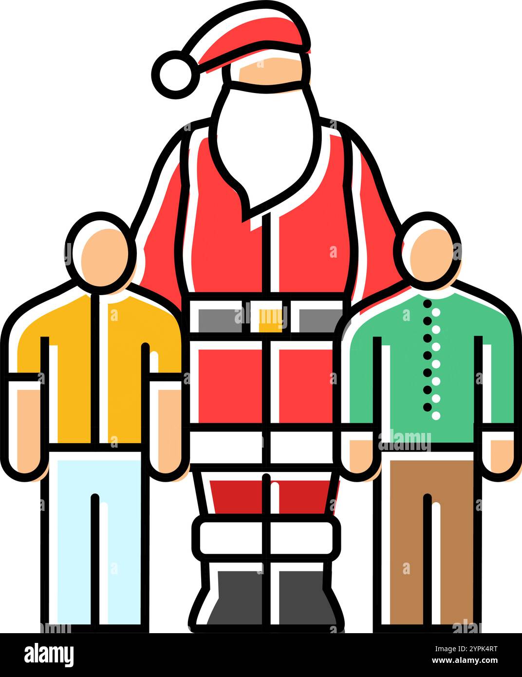 Santa eating cookies Stock Vector Images - Alamy