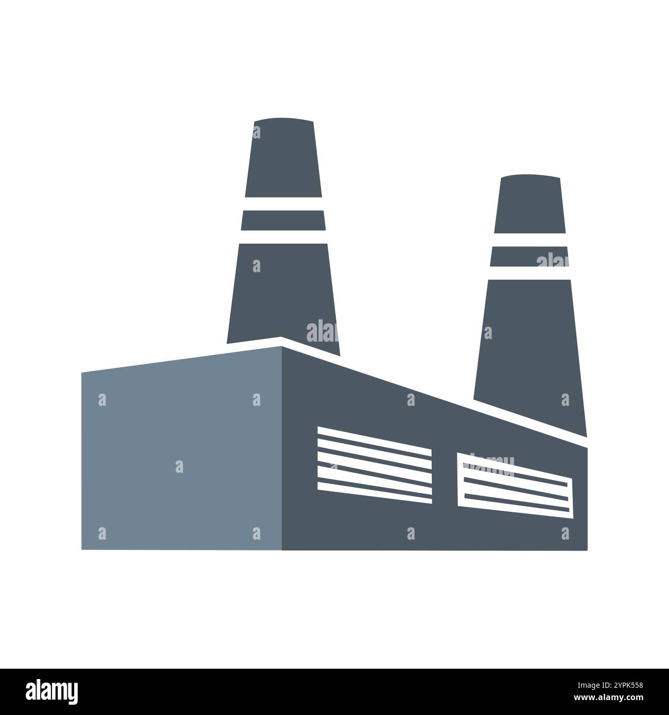 Modern factory chimneys Cut Out Stock Images & Pictures - Alamy